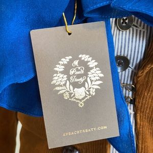 A Peace Treaty | Accessories | Nwt A Peace Treaty Royal Blue Silk Scarf ...